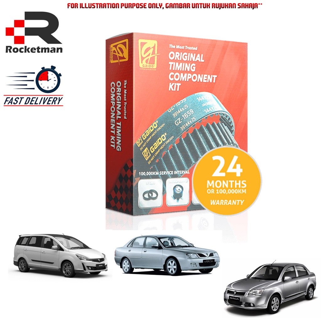 GAIDO TIMING BELT KIT PROTON SAGA BLM FL EXORA SATRIA NEO GEN2 PERSONA ...
