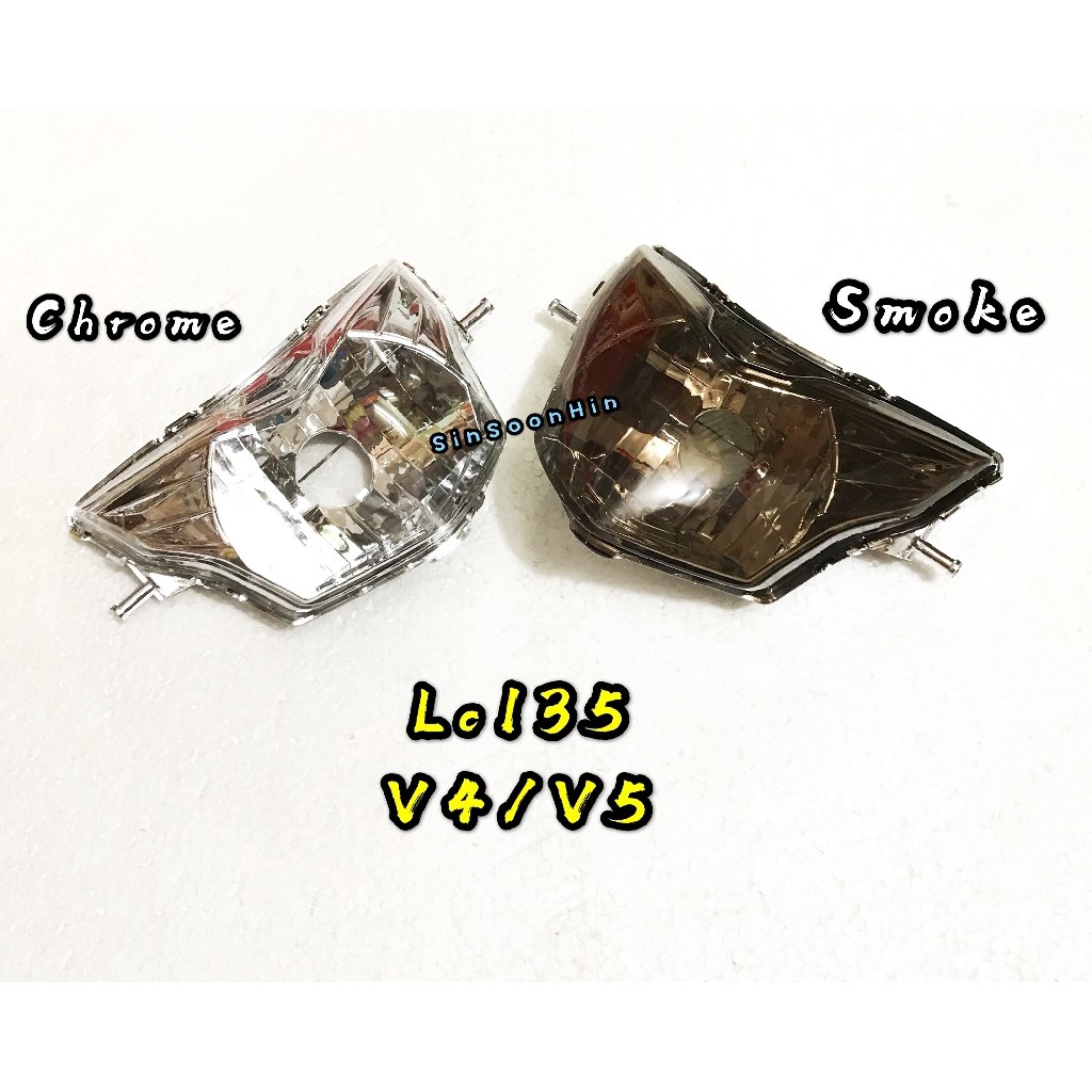 YAMAHA LC135 V4 V5 V6 V7 Head Lamp LAMPU DEPAN - SMOKE / CHROME LC 135 135LC | Shopee Malaysia