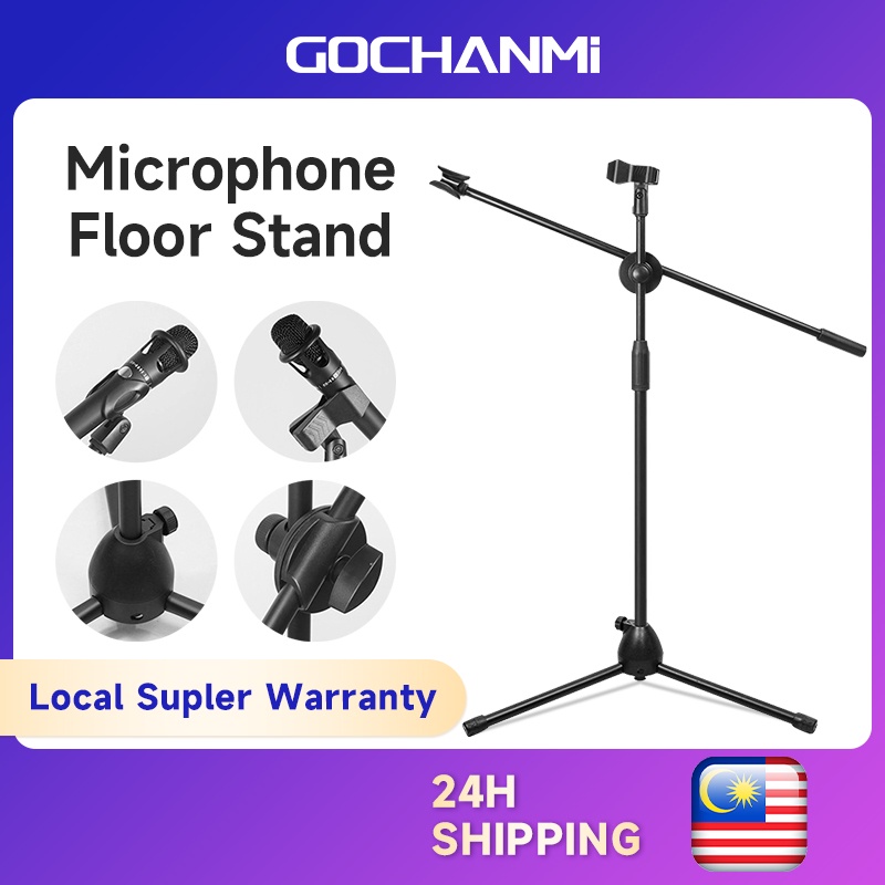 (READY STOCK)Professional Microphone Floor Stand Ajustable Stage Tripod ...