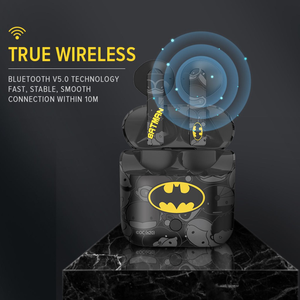 A&S x DC - A100SE True Wireless Earbuds with Case Bluetooth 5.0 (Batman ...
