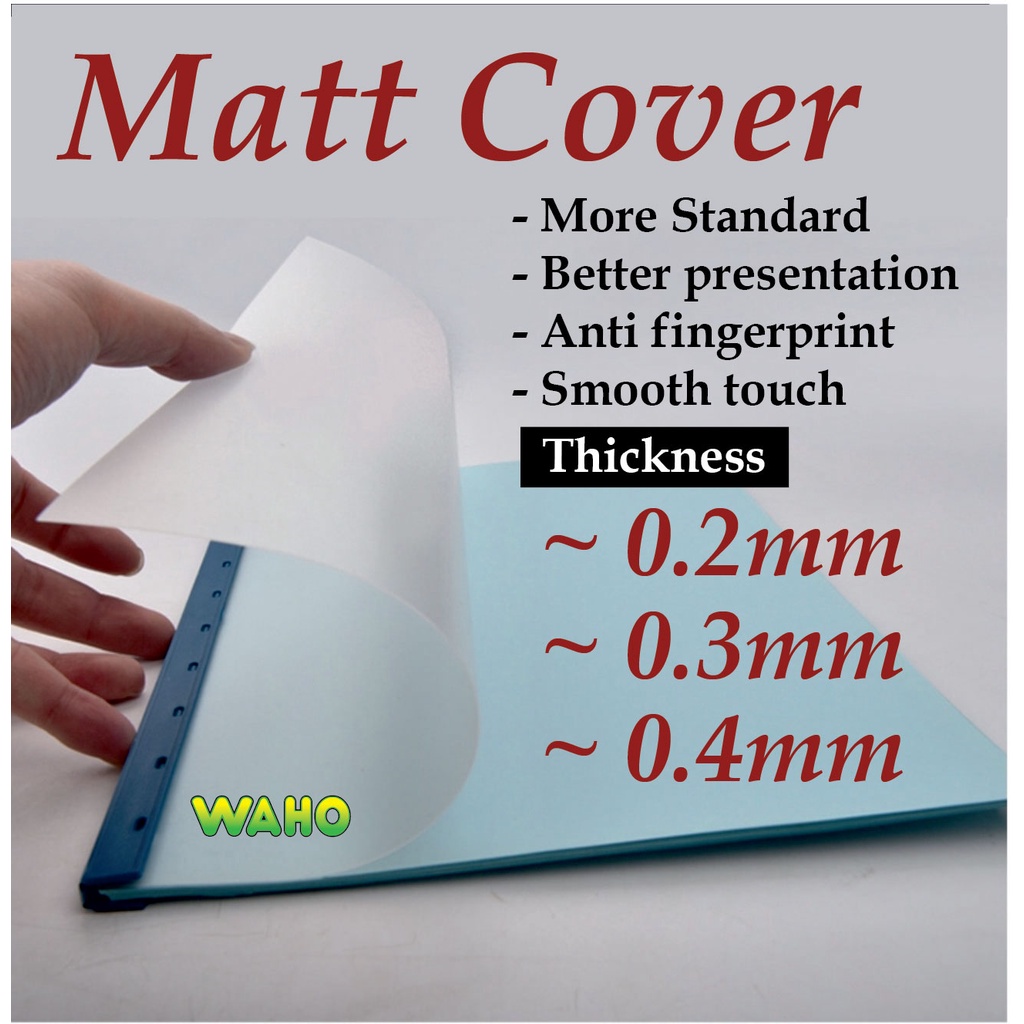 A4 Matt PVC Cover / Rigid Sheet A4 / Transparent A4 Cover / Binding Cover A4 / Plastic Cover A4 ...