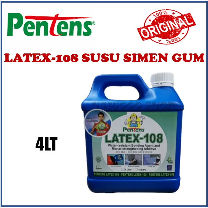 4LT PENTENS Latex-108 Gum Susu Simen / Water Resistant Bonding Agent ...