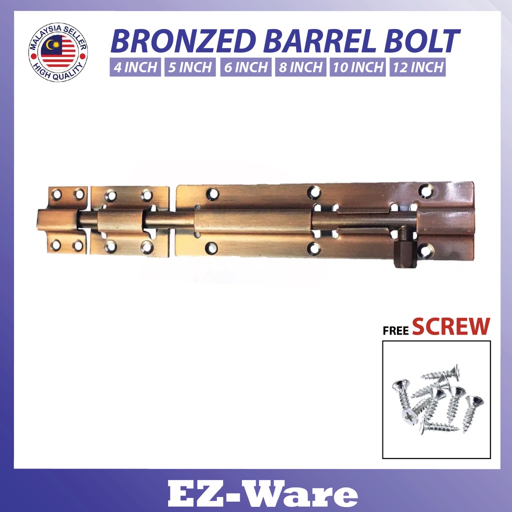 Heavy Duty Stainless Steel Door Bolt Latch Lock Tower Bolt - Bronzed ...