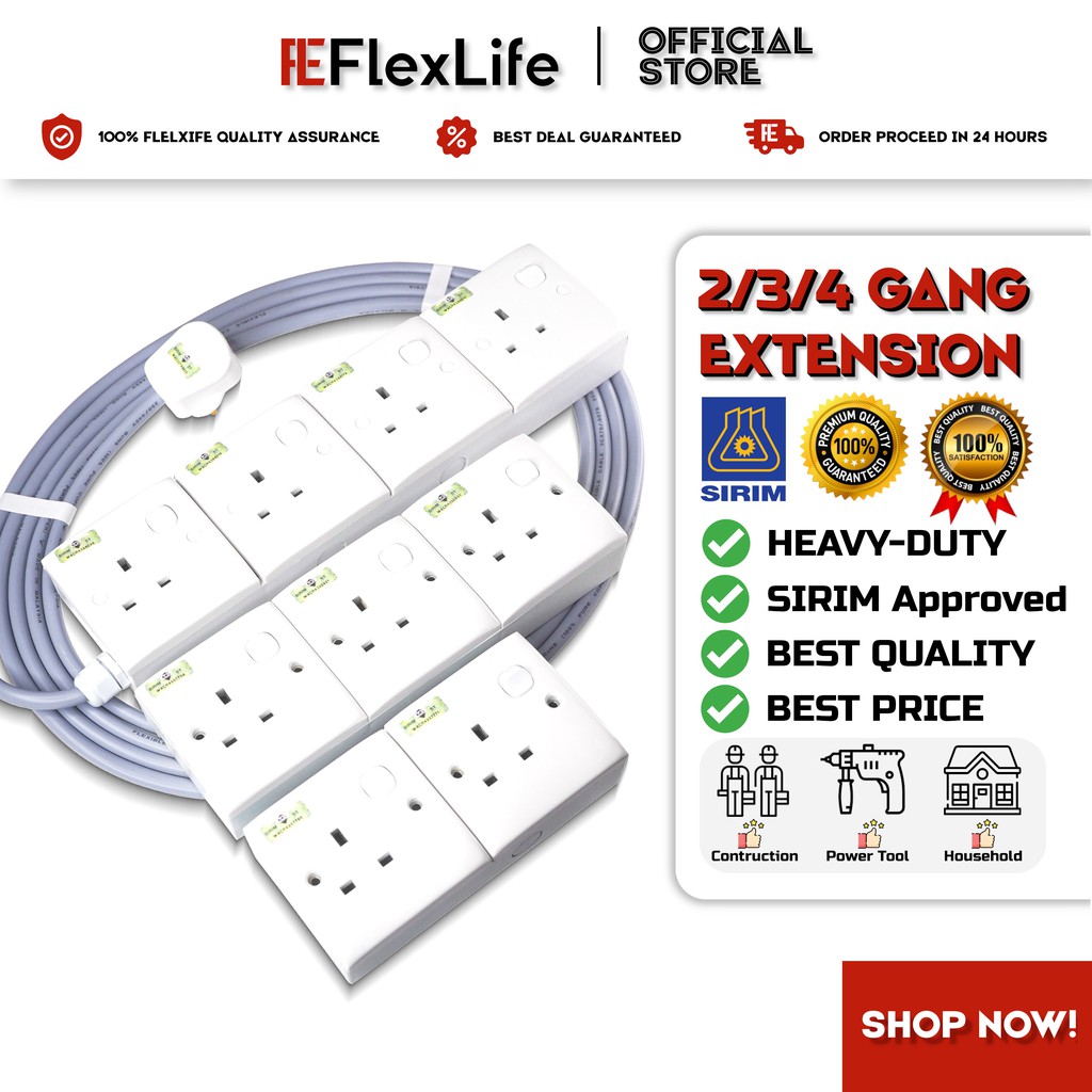 HEAVY-DUTY EXTENSION (SIRIM Approved) 100% Pure Copper Wire/Cable ...