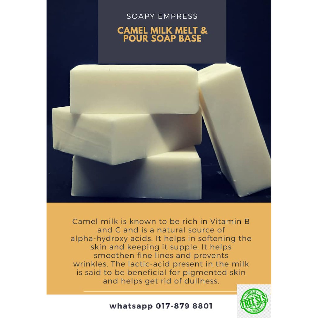Camel Milk Melt & Pour Soap Base (Base Sabun Susu Unta) | Shopee Malaysia