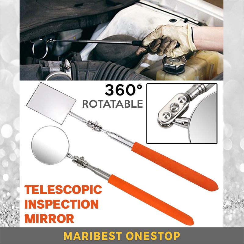 ADJUSTABLE TELESCOPIC RECTANGLE INSPECTION MIRROR ROUND INSPECTION ...