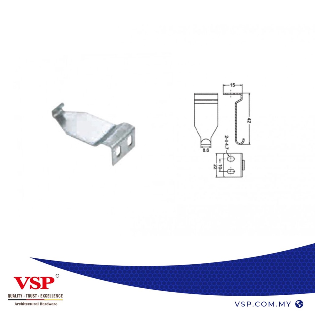 200VS - VSP-SDH-136 Sliding Door Hook 37mm / 40mm | Shopee Malaysia