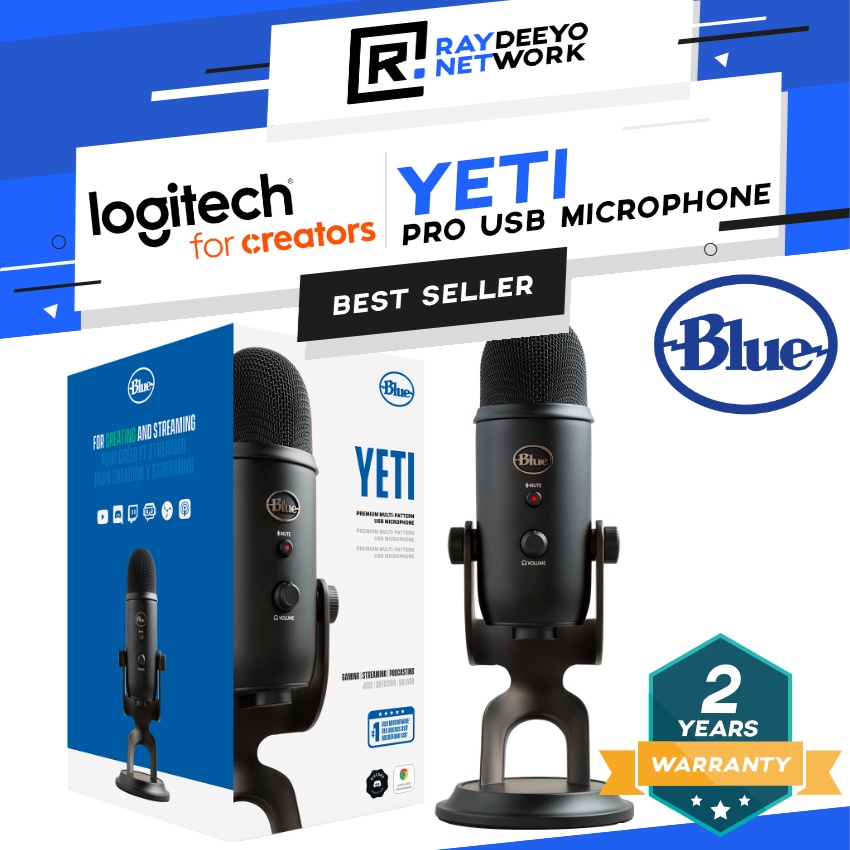 Logitech for Creators BLUE Yeti Premium Multi-Pattern USB Microphone ...