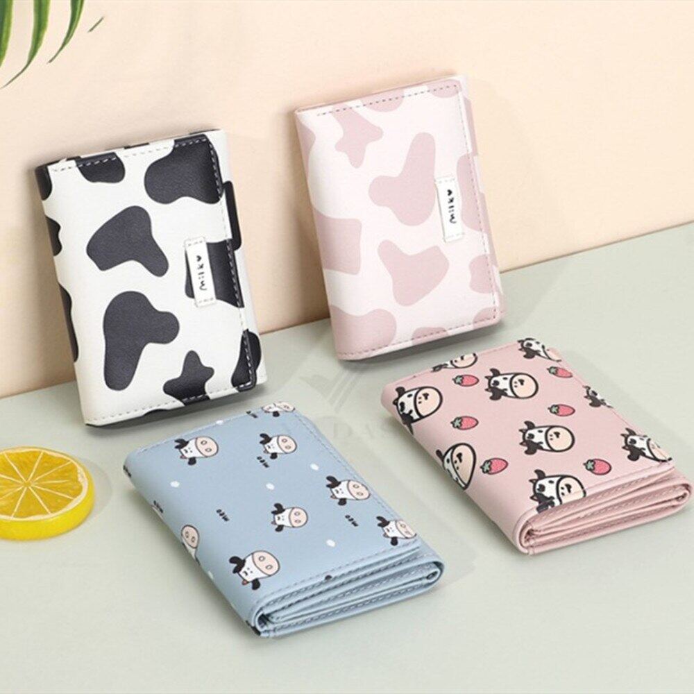 New Fashion Cow Pu Leather Cartoon Anime Multi-card Slot Short Women ...