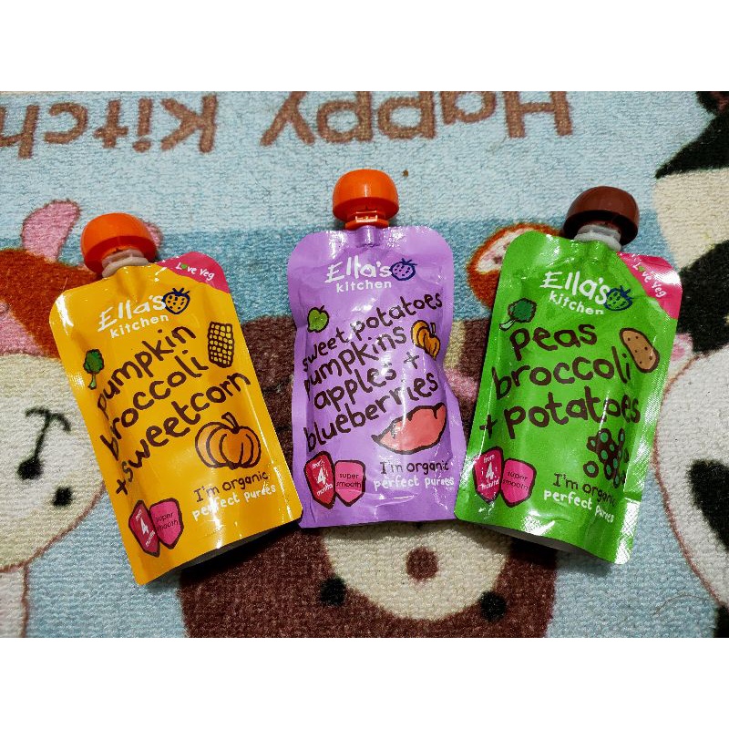 Ella's Kitchen Organic Mashed Fruits and Vegetables 100% Organic ...