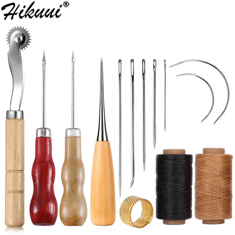 Leather Sewing Tools Set With 30M Waxed Thread Hand Stitching Needles ...