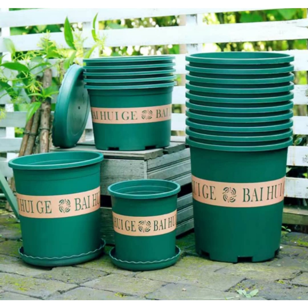 GENUINE Flower POT 5 pcs set Flowerpot Dwarf Root Control Resin Plastic ...