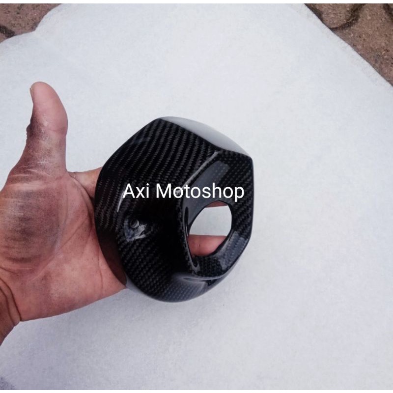 Yamaha MT15 Ori Carbon Kevlar end cap Exhaust Funnel Exhaust Muzzle ...