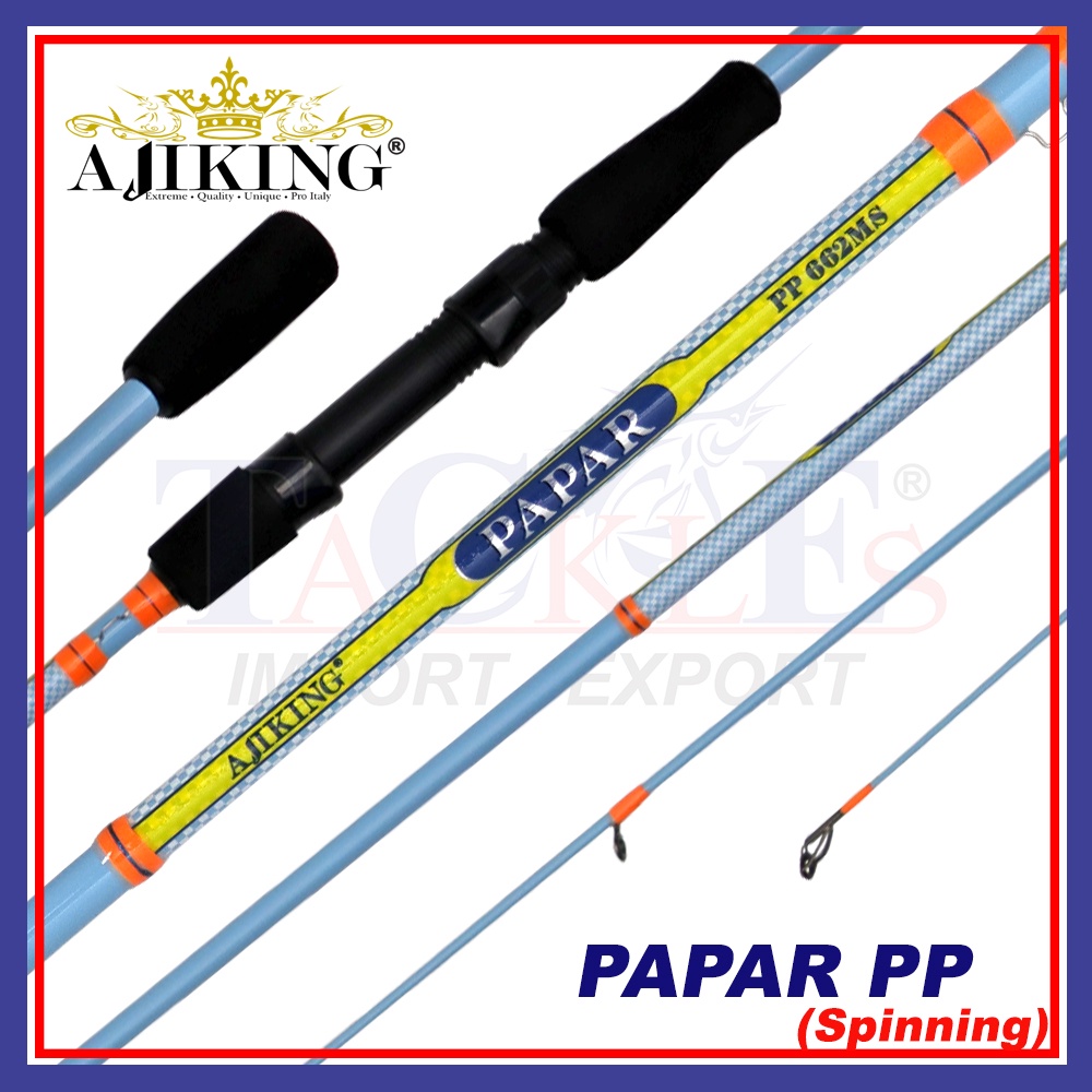 Ajiking Papar Joran Pancing Spinning 5'6-9'0kaki | Air Tawar | 2kg-14kg ...