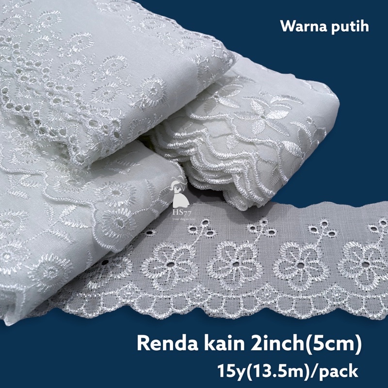 [ 15y-13.5m ] Renda kain 2”(5cm)/ renda kain 2inch/ renda sejadah ...