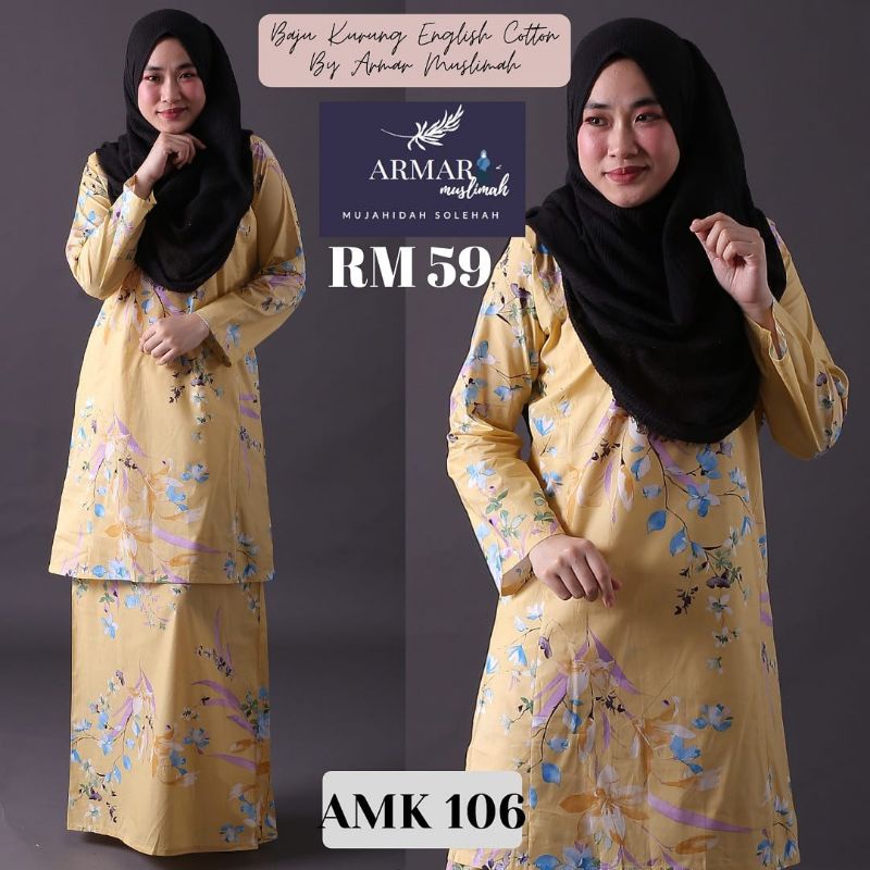 BAJU KURUNG ASRAMA BERPESAK - ENGLISH COTTON | Shopee Malaysia