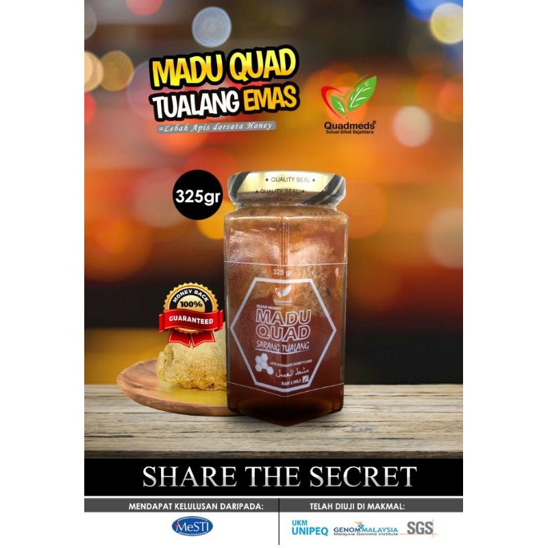 MADU QUAD TUALANG, 100% Madu Tualang Asli, Madu Asli, Original Quality ...