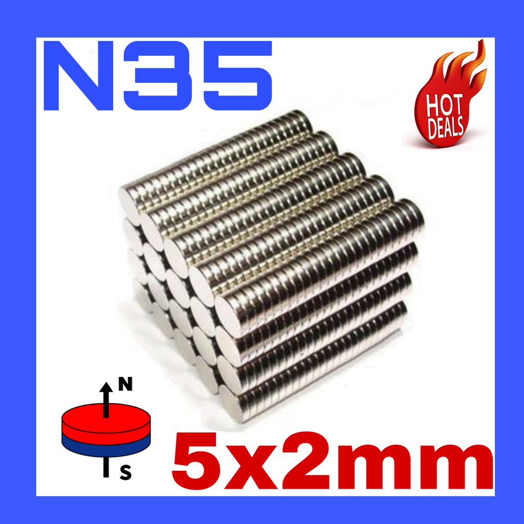magnet 5x2mm neodymium magnet n35 100/50/25pcs | Shopee Malaysia