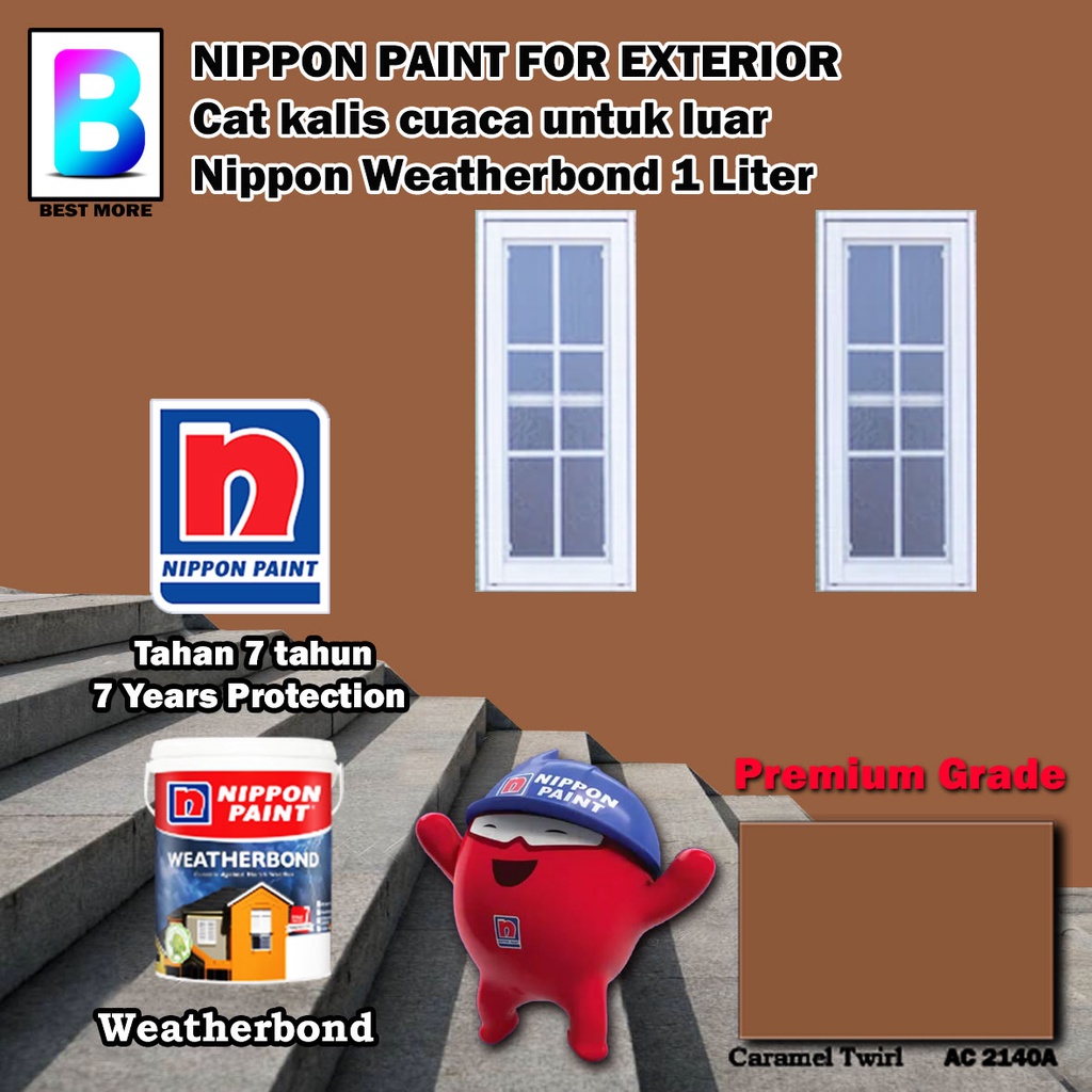 Nippon Paint Weatherbond Exterior collection 1 Liter Straw Stack 1175T ...