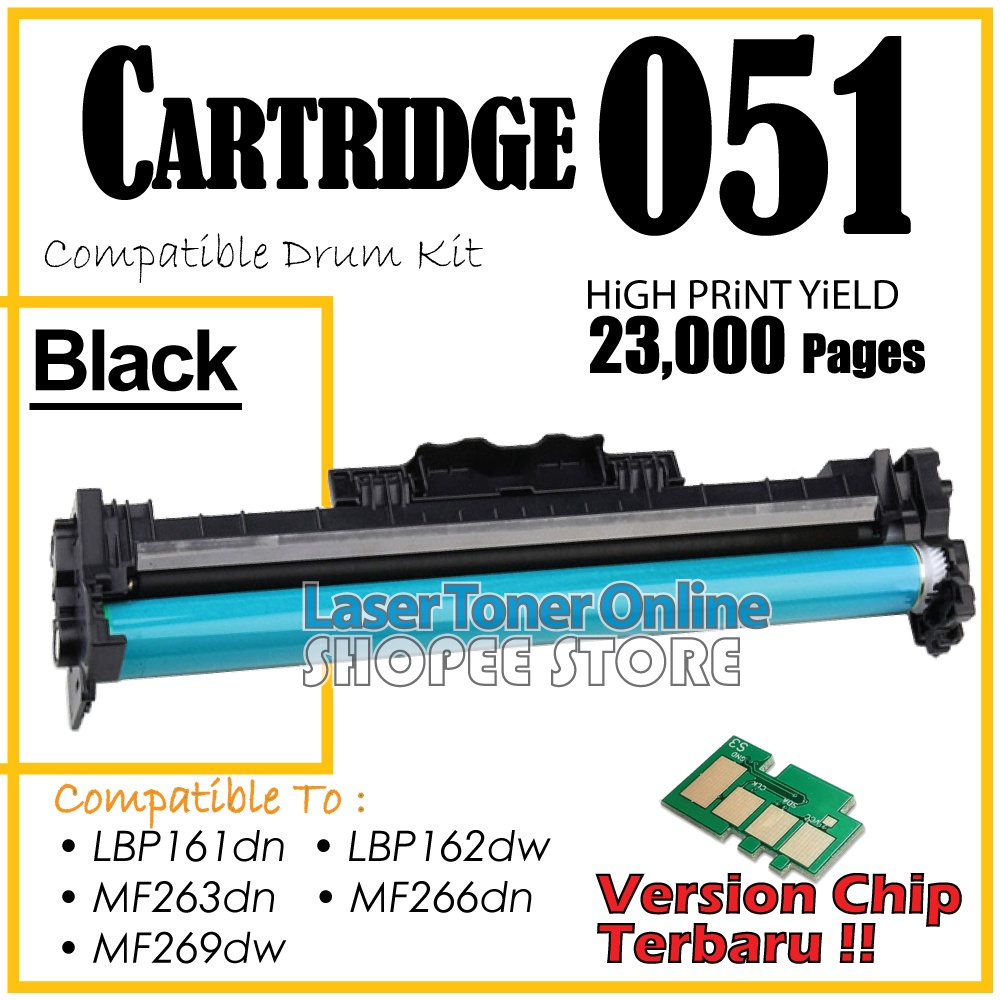 Compatible Canon CRG Cartridge 051 051H Drum LBP161dn LBP162dw MF263dn MF266dn MF269dw LBP-161dn ...