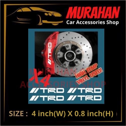 [READY STOCK] TRD 1SET 4PCS HIGH GRADE caliper STICKER TRD caliper ...