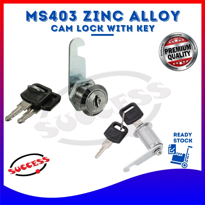 SUCCESS MS403 Zinc Alloy Cylindrical Cam Lock with Key Door Lock ...