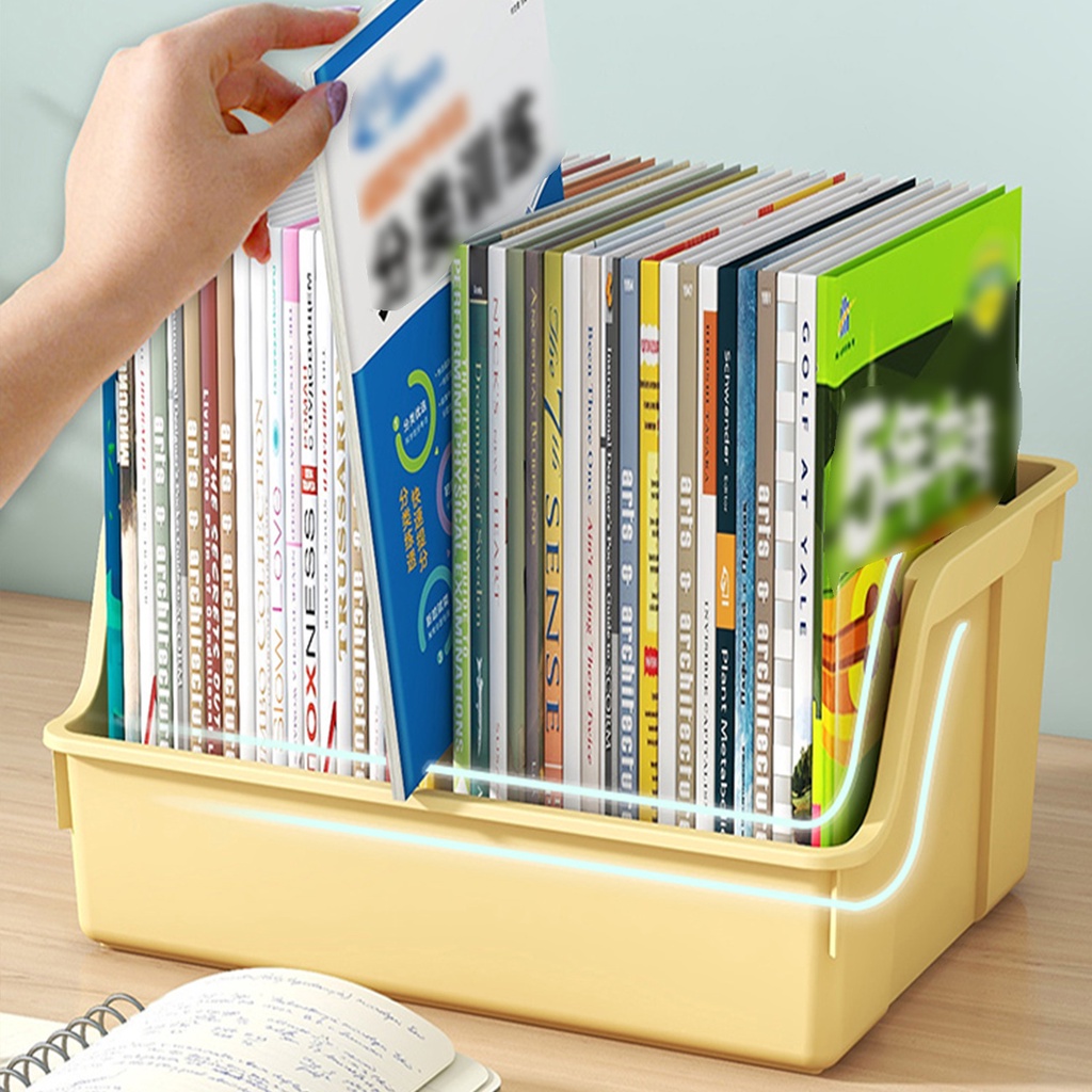 Desktop Book Storage Box Student Large-capacity Textbook Sorting Box ...