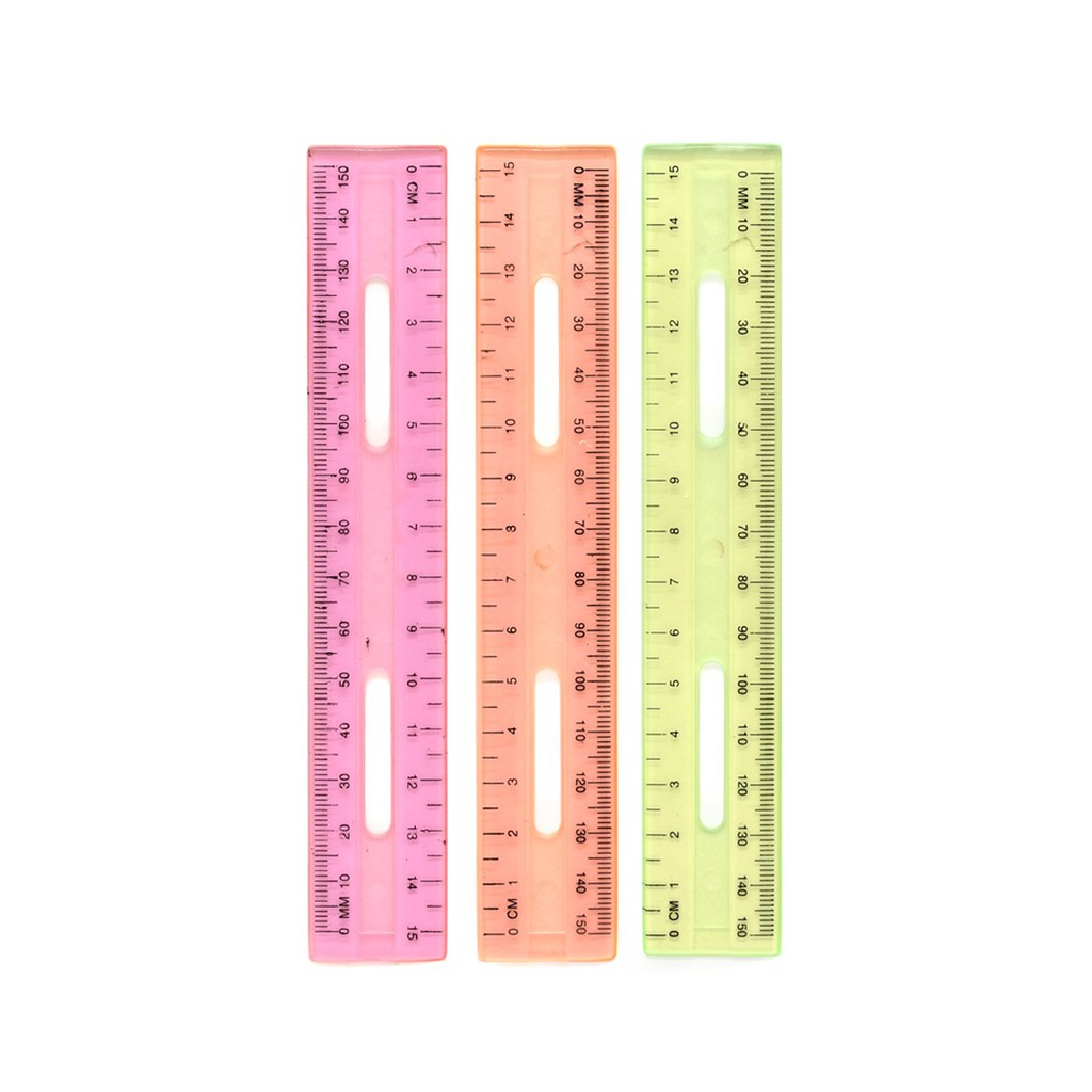 Student Plastic Color Ruler/Pembaris Plastik Warna 15cm - 1 pc | Shopee ...