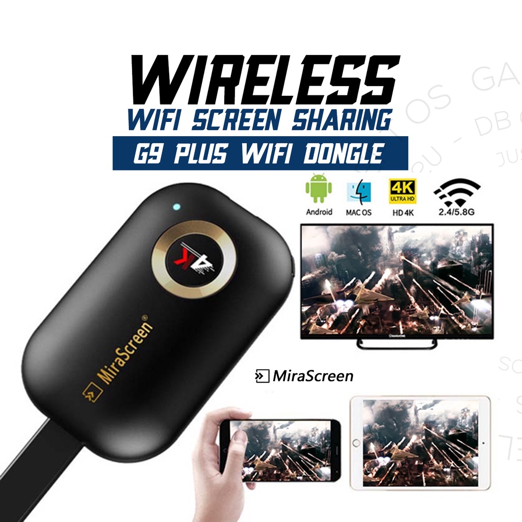 MIRASCREEN MIRROR SCREEN G9 PLUS TV STICK ADAPTER HDMI WIRELESS ...