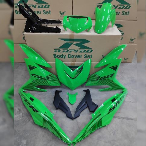 [READY STOCK] RAPIDO COVER SET Y15ZR V1/V2 SNIPER GREEN (STICKER TANAM ...