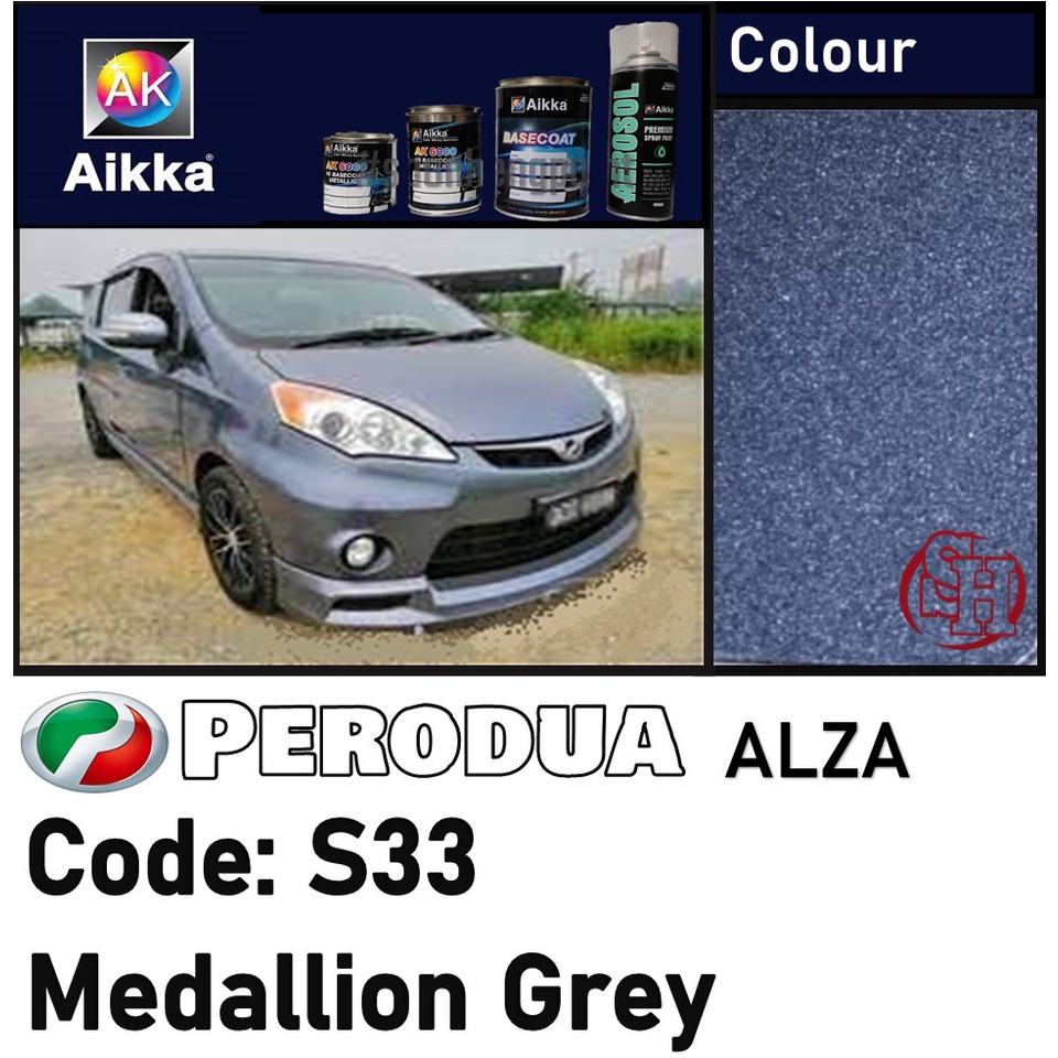 PERODUA ALZA Medallion Grey S33 /Aikka Oem Factory Colour | Shopee Malaysia