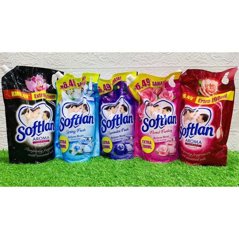 SOFTLAN ANTI WRINKLES FABRIC SOFTENER REFILL PACK 800ml/1.5L/1.6L ...