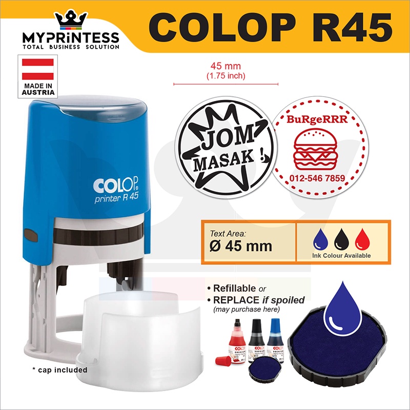 * SAME DAY POST * Rubber Stamp Colop R12/R17/R24/R30/R40/R45/R50 Cop ...