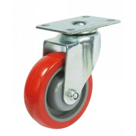 3" 4" 5" PU Castor Wheels Trolley Caster | Red PU Swivel Wheel | Roda Pusing PU Merah | Shopee ...