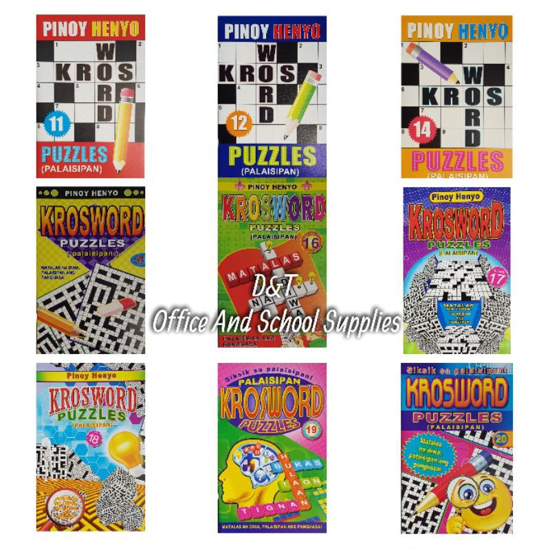 Crossword Puzzle (Tagalog) ( 11- 20) | Shopee Malaysia