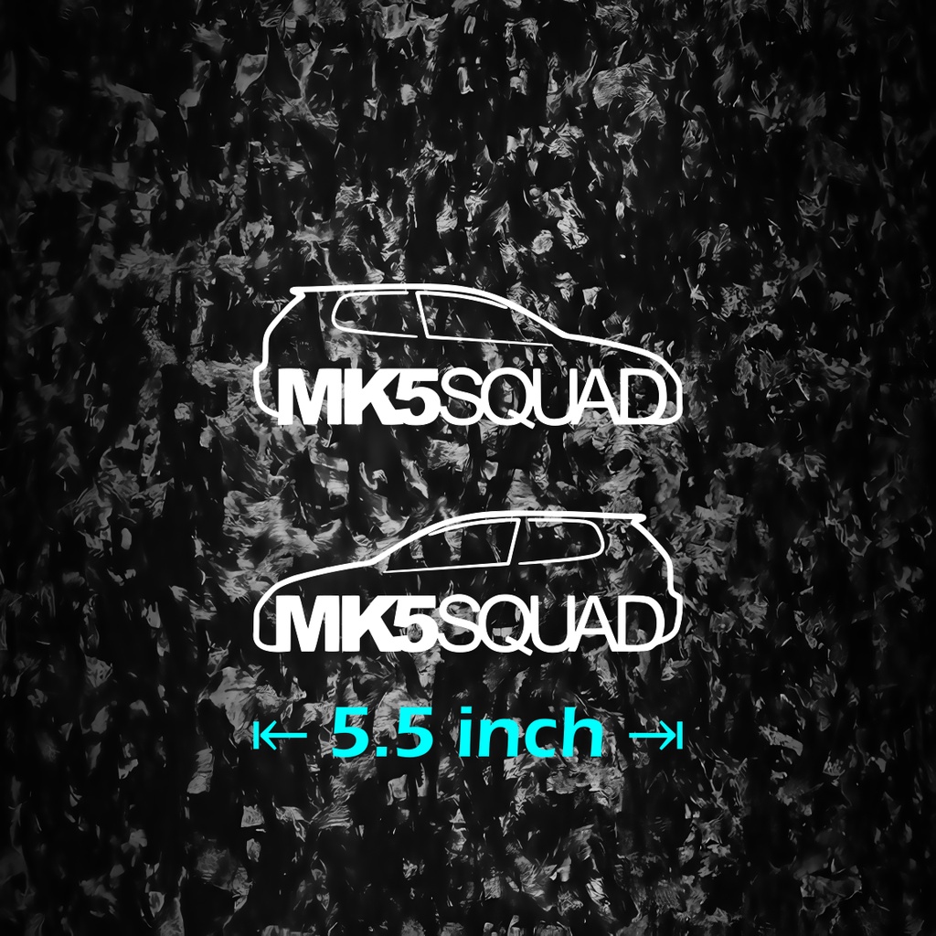 Volkswagen Golf Mk5 Squad Window Sticker Left Right Stiker Cermin ...