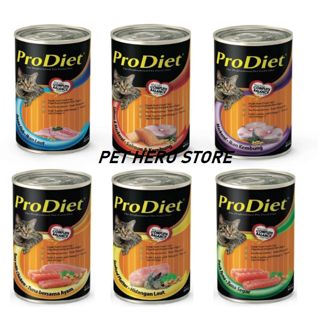 ProDiet Cat Can Food 400G ( Prodiet Chicken Tuna, Fresh Tuna, Mackerel ...