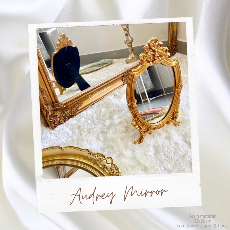 Audrey Mirror (Vintage mirror cermin READYSTOCK European Vintage Tray ...
