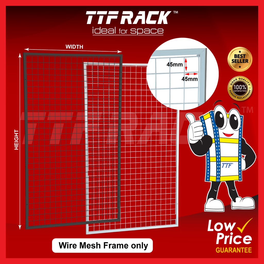 TTF Rack™ (WIRE MESH) Wire Display Netting Frame Multifunctional Iron ...
