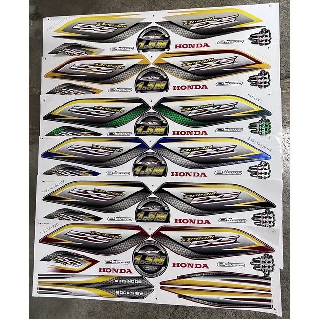 HONDA EX5 DREAM STRIPE (14) EX5 HIGH POWER DREAM STICKER BODY | Shopee ...