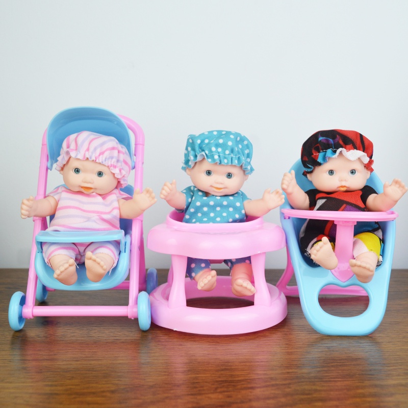 mini cute 4 inch baby alive doll toys Dress up reborn baby doll full ...