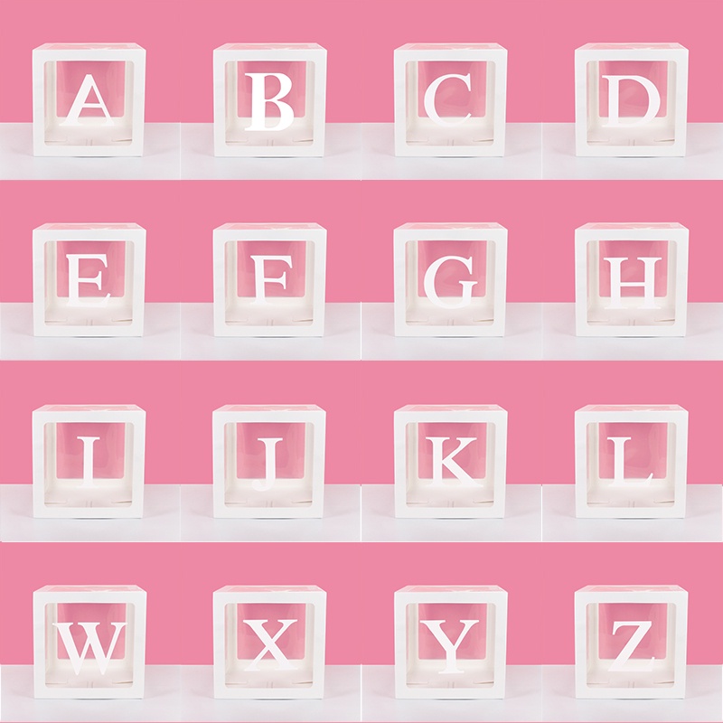 Balloon Box Transparent Letter Box Girl Boy Baby Shower Birthday Party ...