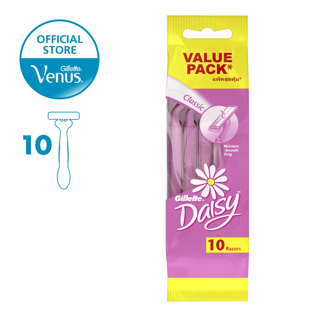 Gillette Daisy Classic Disposable razors 10 count | Shopee Malaysia