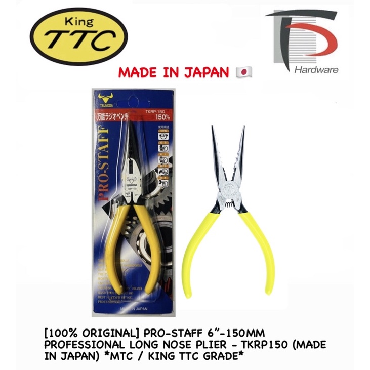 [100% ORIGINAL] PRO-STAFF 6”-150MM PROFESSIONAL LONG NOSE PLIER - TKRP150 (MADE IN JAPAN) *MTC ...