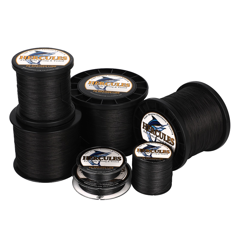 Tali Pancing Braided Fishing Line HERCULES Fishing Tali Pancing Black ...
