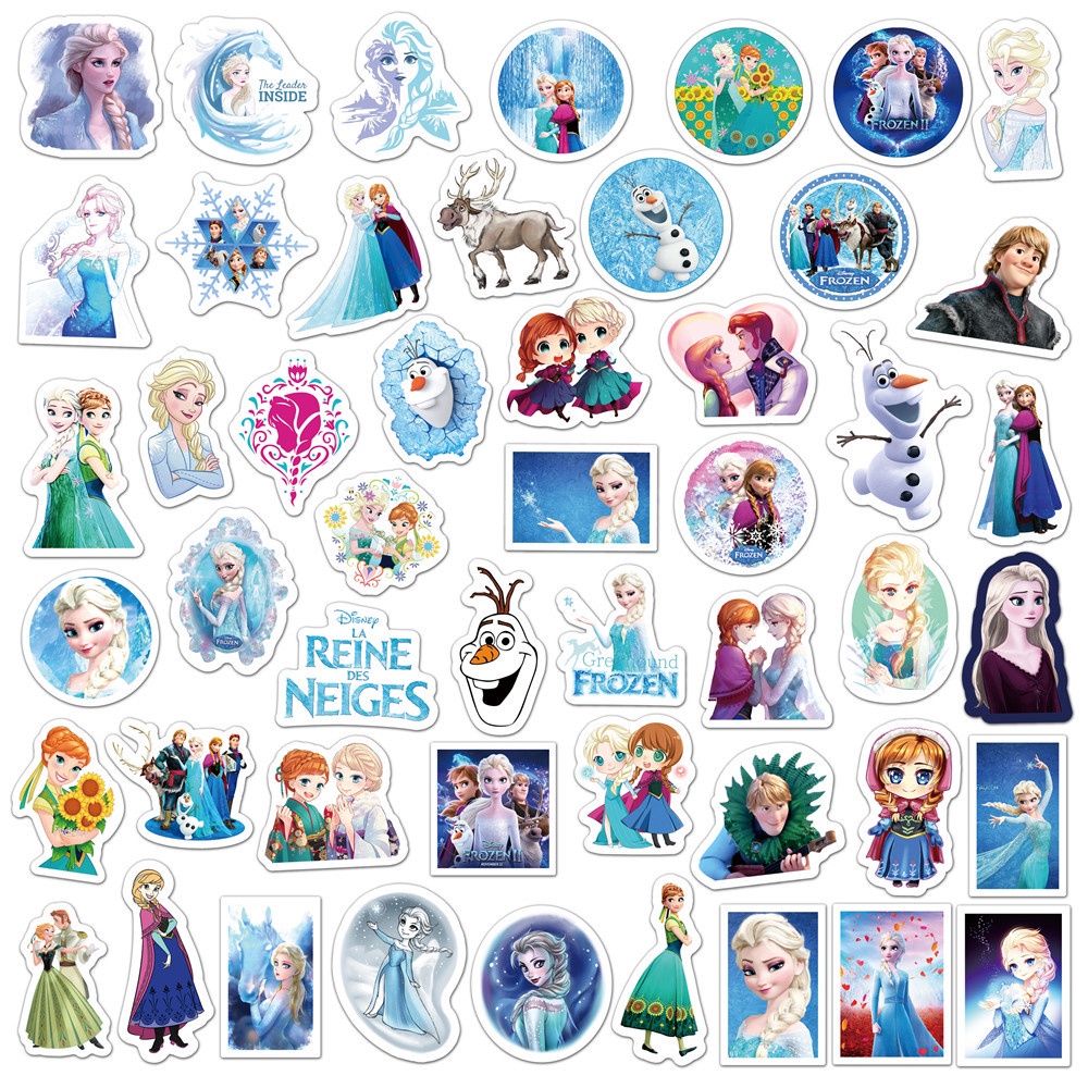 FROZEN 50 pcs Waterproof Non Repeating Stickers Pack | Shopee Malaysia