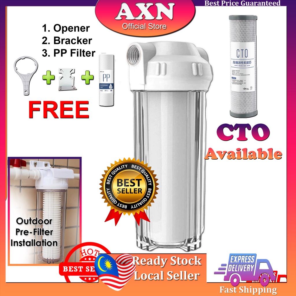 10" Clear Transparent Water Filter Outdoor CTO PP Catridge Water Filter ...
