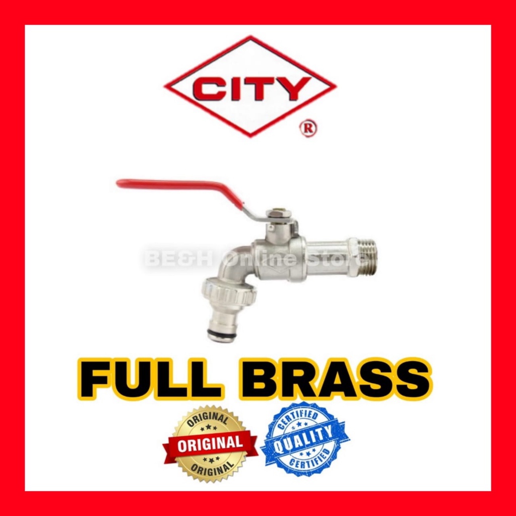 Full Brass 15MM Stainless Steel Handle Union Tap With Washing Machine ...