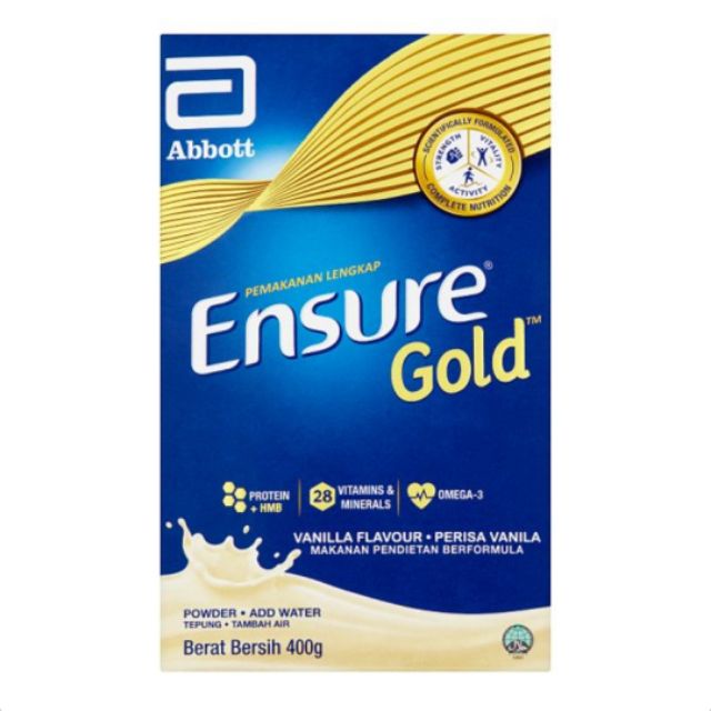 Abbott Ensure Gold Vanilla / Wheat / Green Tea Flavour Complete Nutrition Powder 400g | Shopee ...