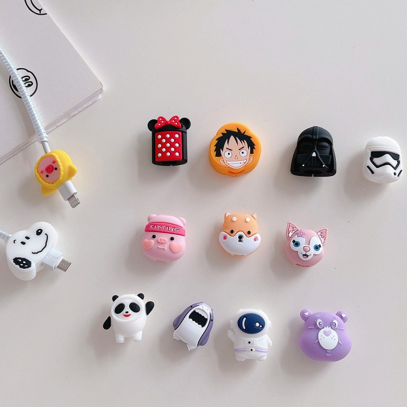 HEALTHFUL Cartoon Cable Protector Anti-Break Data Cable Protectors ...